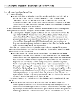 D298 Task 2 - Task 2 - pA. Design Context- hour e-learning module The ...