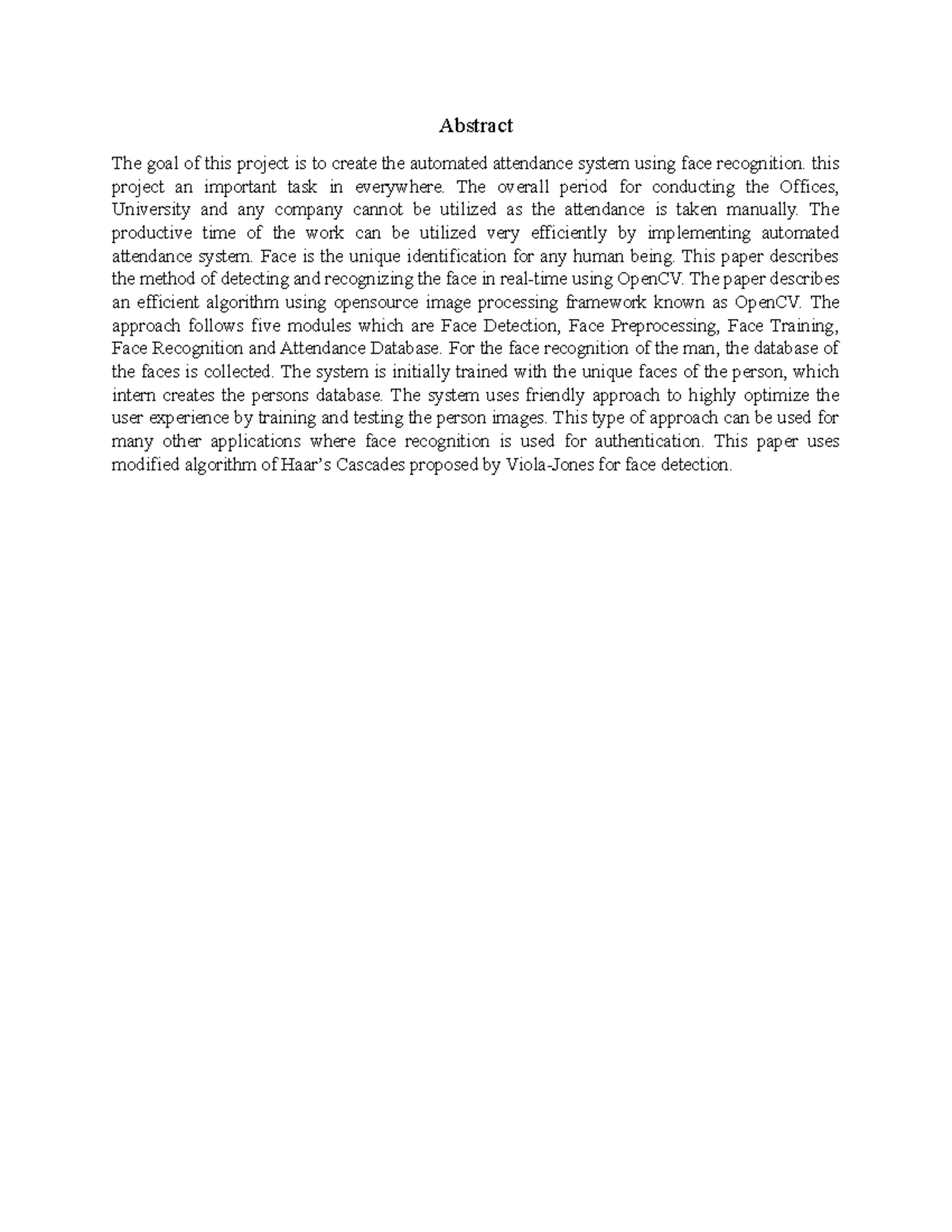 Abstract - tutorial - Abstract The goal of this project is to create ...