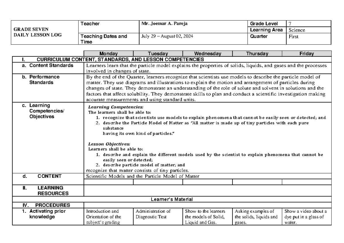 Dll-Science-Grade-7-2nd-Grading-2-docx - Copy - GRADE SEVEN DAILY ...