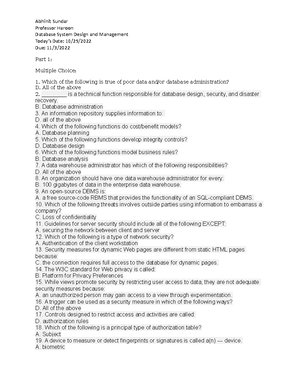 Ex 11b - graded assignments given by professor in every lecture - DB20 Code: