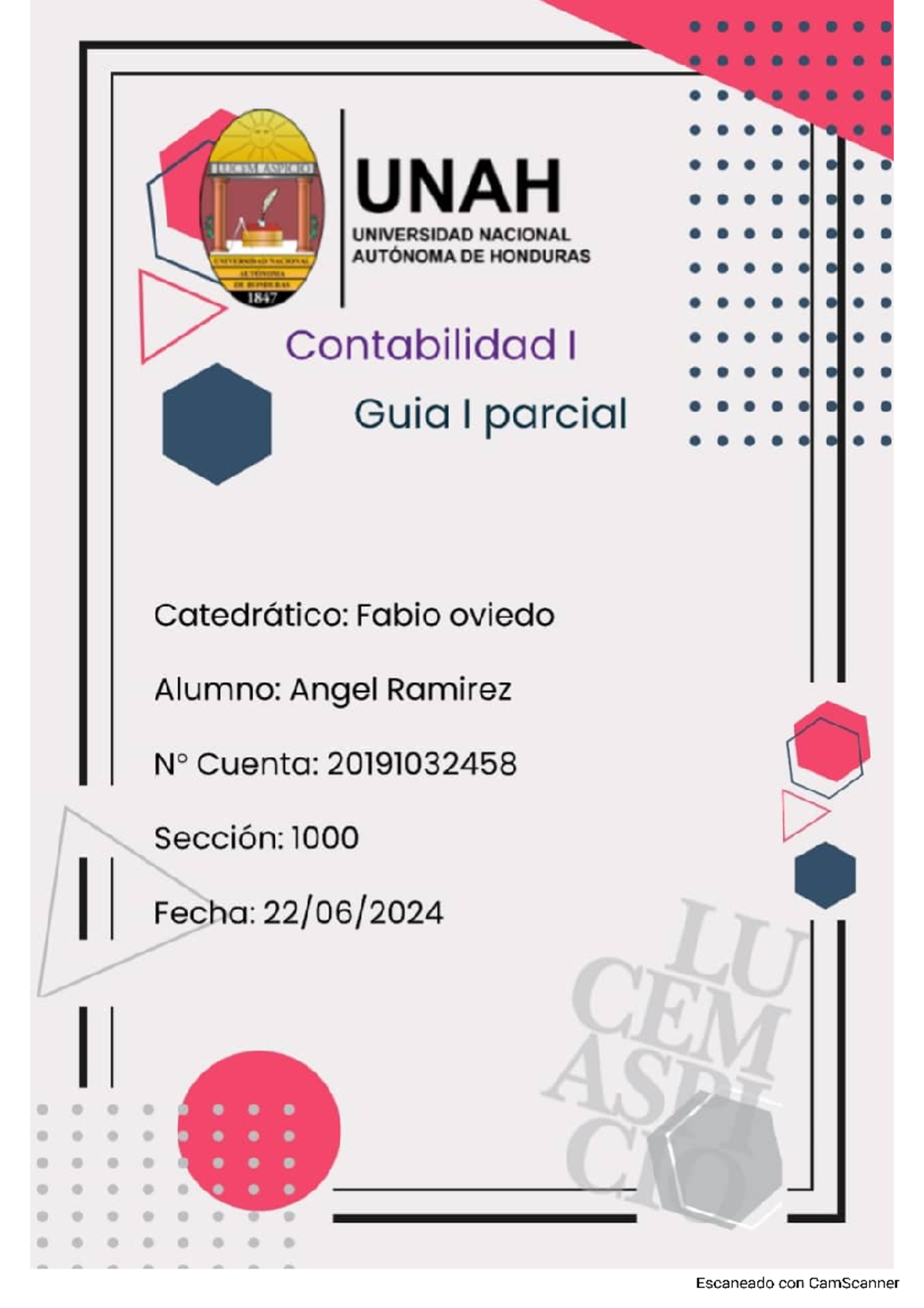 Guia Contabilidad Financiera I - ASPICION UNAH UNIVERSIDAD NACIONAL AUTÓNOMA DE HONDURAS 1847 ...