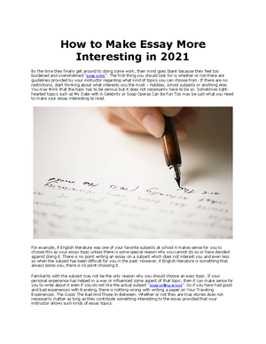 How To Write the Perfect Essay - It is important to choose a wise topic ...