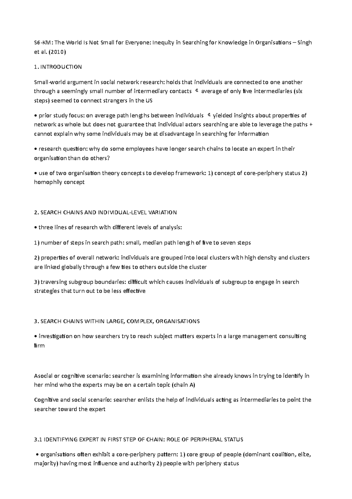 S6-KM The World Is Not Small for Everyone - Singh et al - S6-KM: The ...