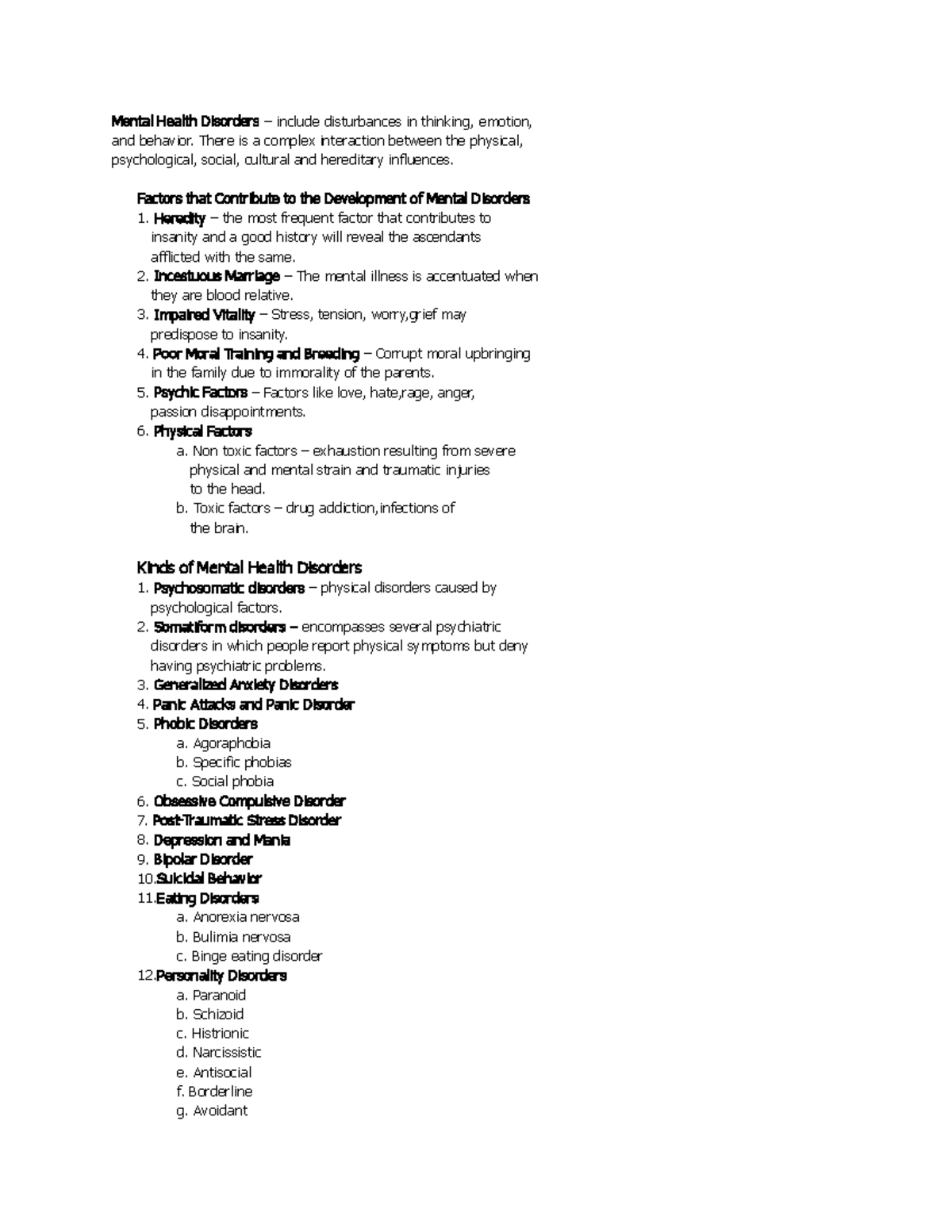 Mental Health Disorders - There is a complex interaction between the ...