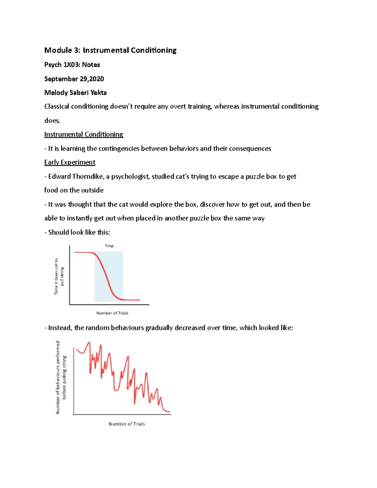 Module 3 - Instrumental Conditioning - Module 3: Instrumental ...