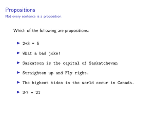 Slides Week 2 - math - Open Statement Adeclarativesentenceisanopen ...