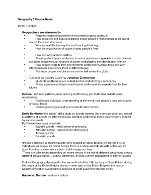 GEOG 3 - Cultural Geography Syllabus - Geography 3: Introduction to ...