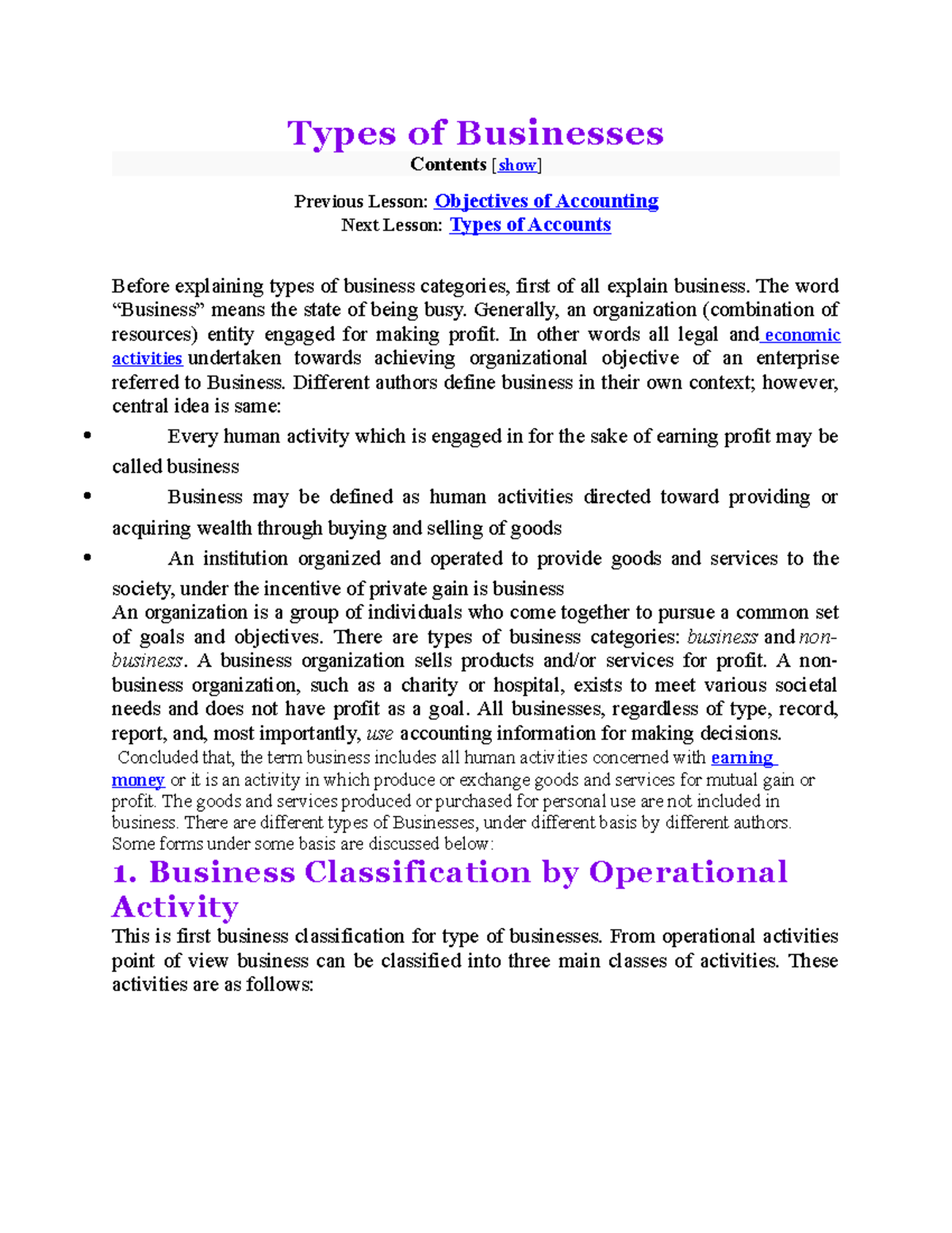 Types of Businesses - the forms of legal features of business ...
