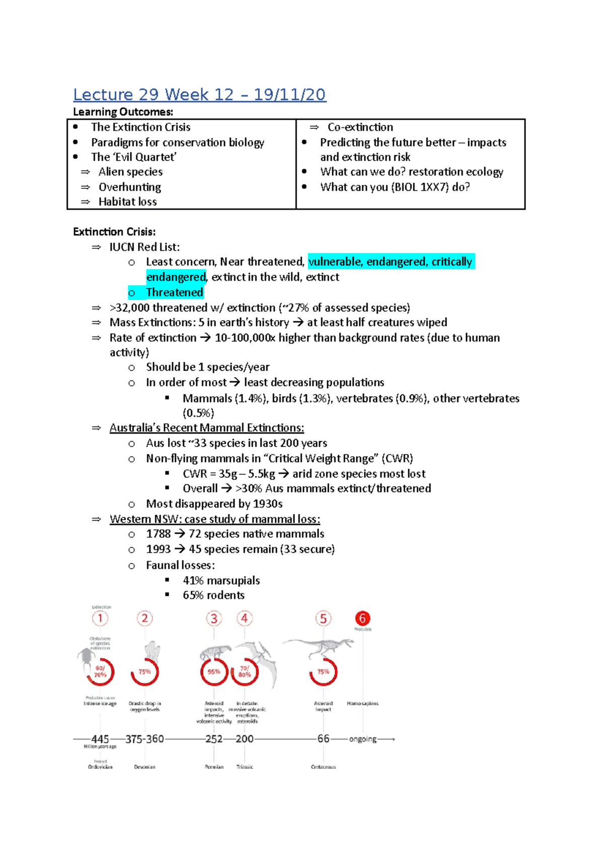 Lecture 29 Module 4 - Ecosystems Notes - Lecture 29 Week 12 – 19/11 ...