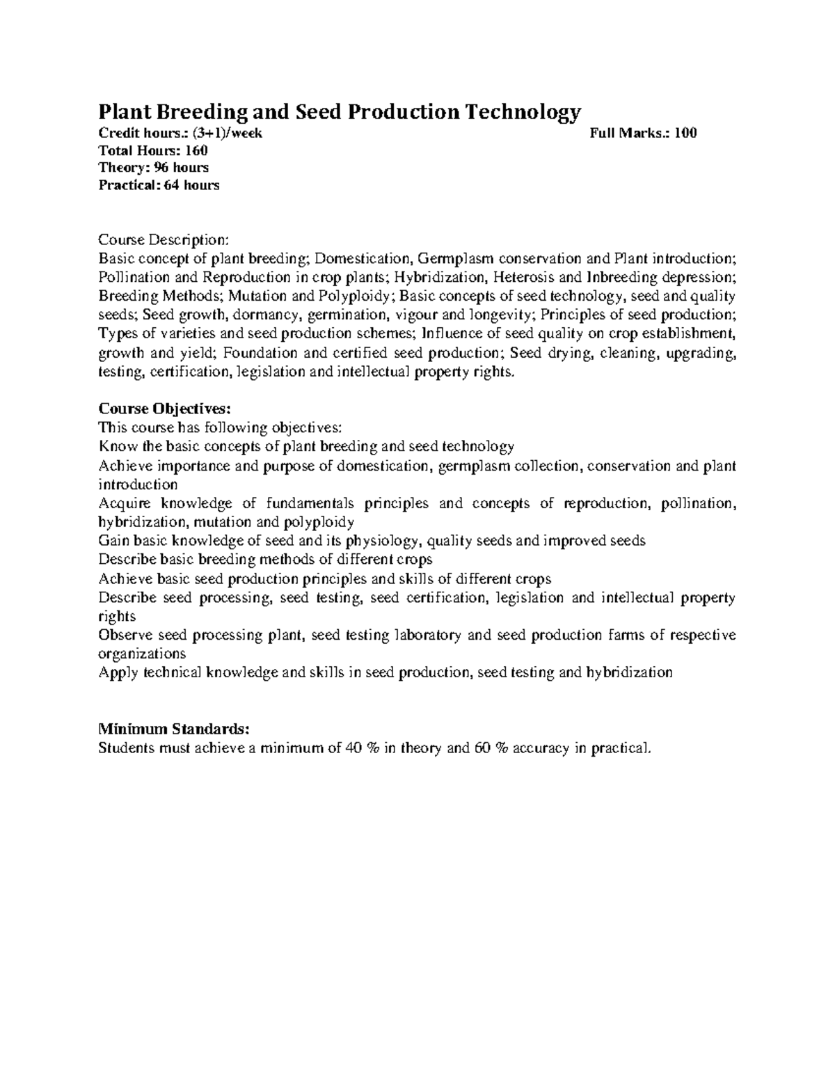 Plant breeding seed technology - Plant Breeding and Seed Production ...