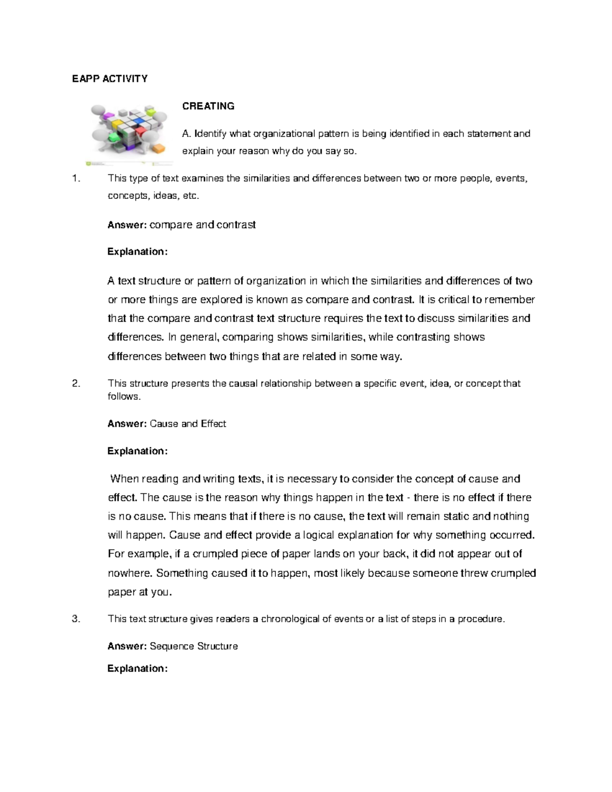 EAPP ACT2 - Activity 2 in EAPP - EAPP ACTIVITY CREATING A. Identify ...