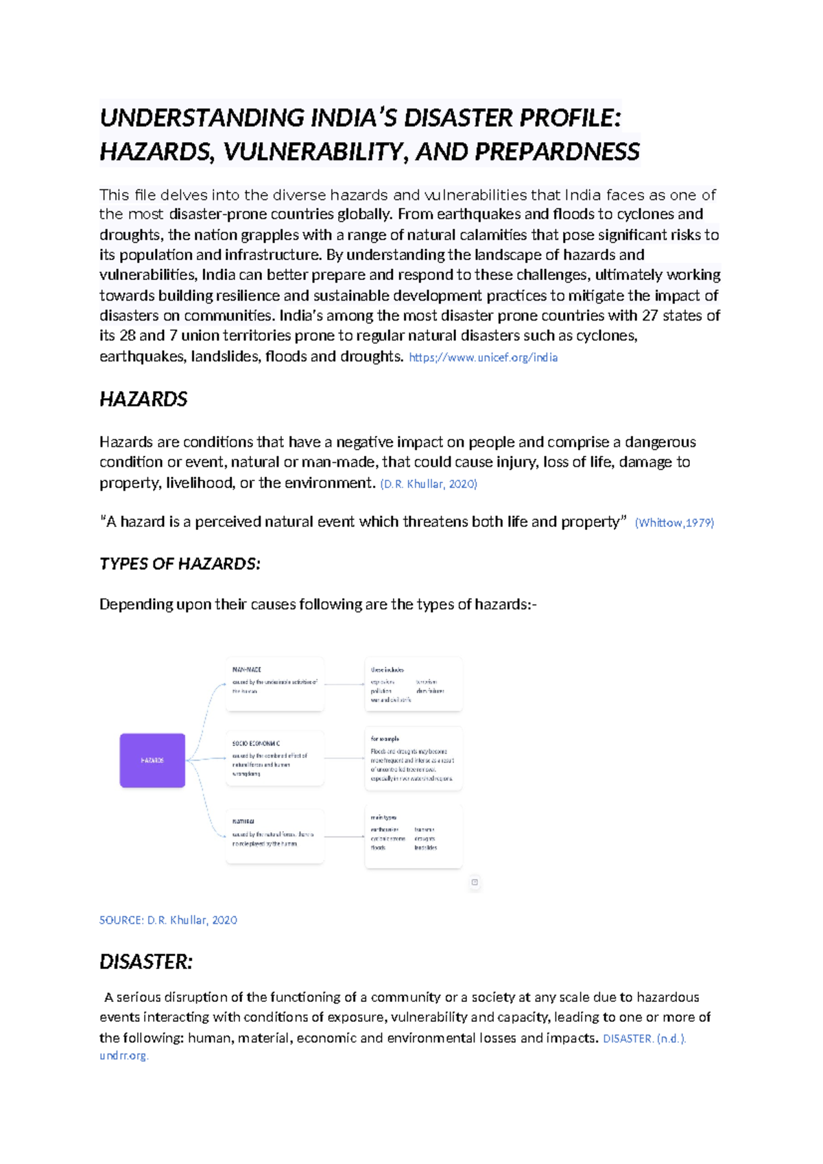 India's Disaster Profile - UNDERSTANDING INDIA’S DISASTER PROFILE ...