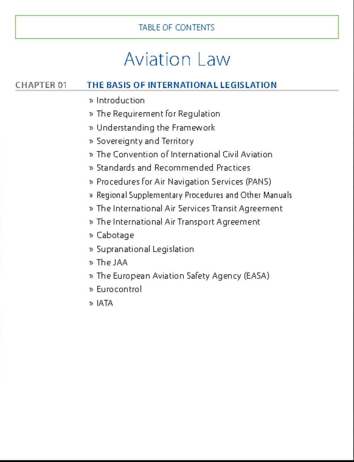 Airlaw - Air law - Aviation Law Chapter 01 the Basis of international ...