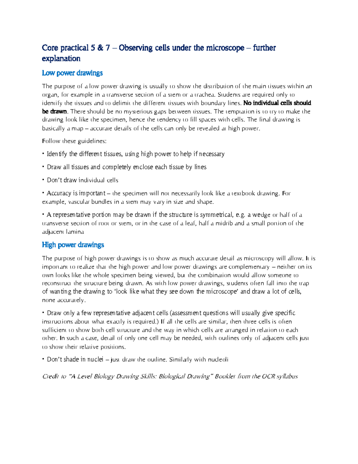 [CORE Practical 5 & 7] Microscopy summarized - Core practical 5 & 7 ...