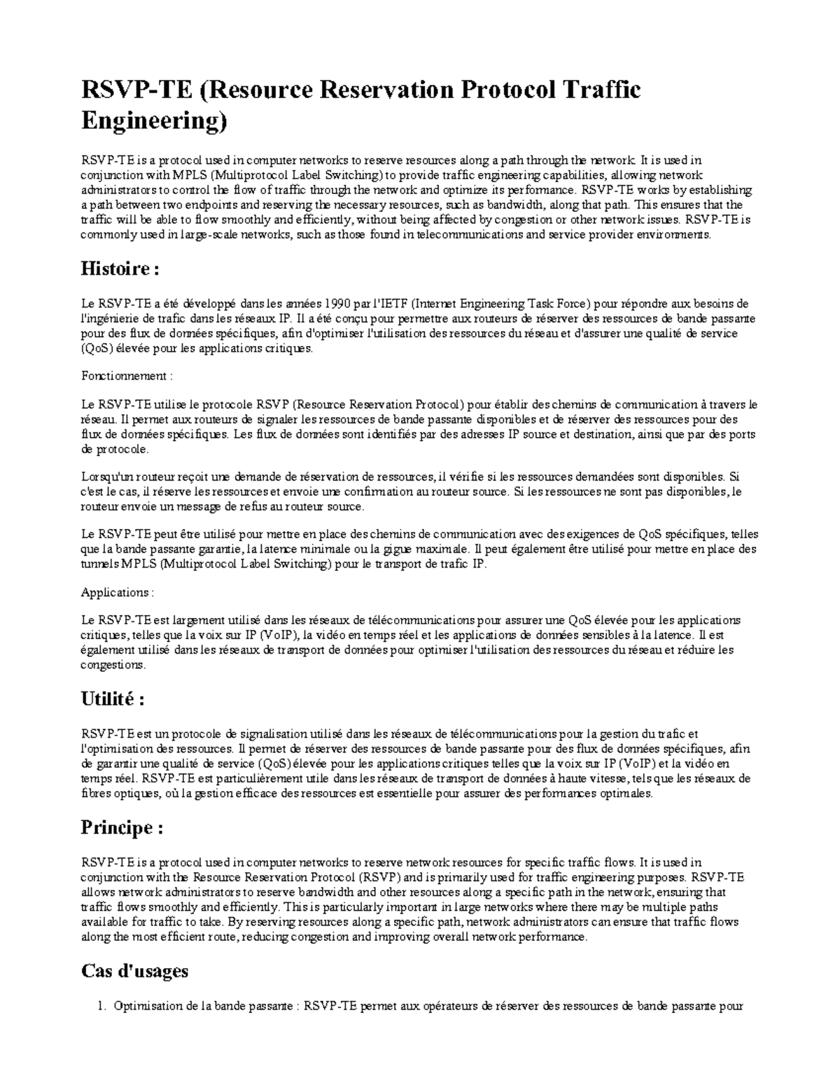 RSVP-TE (Resource Reservation Protocol Traffic Engineering) - RSVP-TE ...