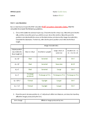 PHY 113 Lab Projectile Motion Worksheet-1 - P H Y 1 1 3 L A B P R O J E ...
