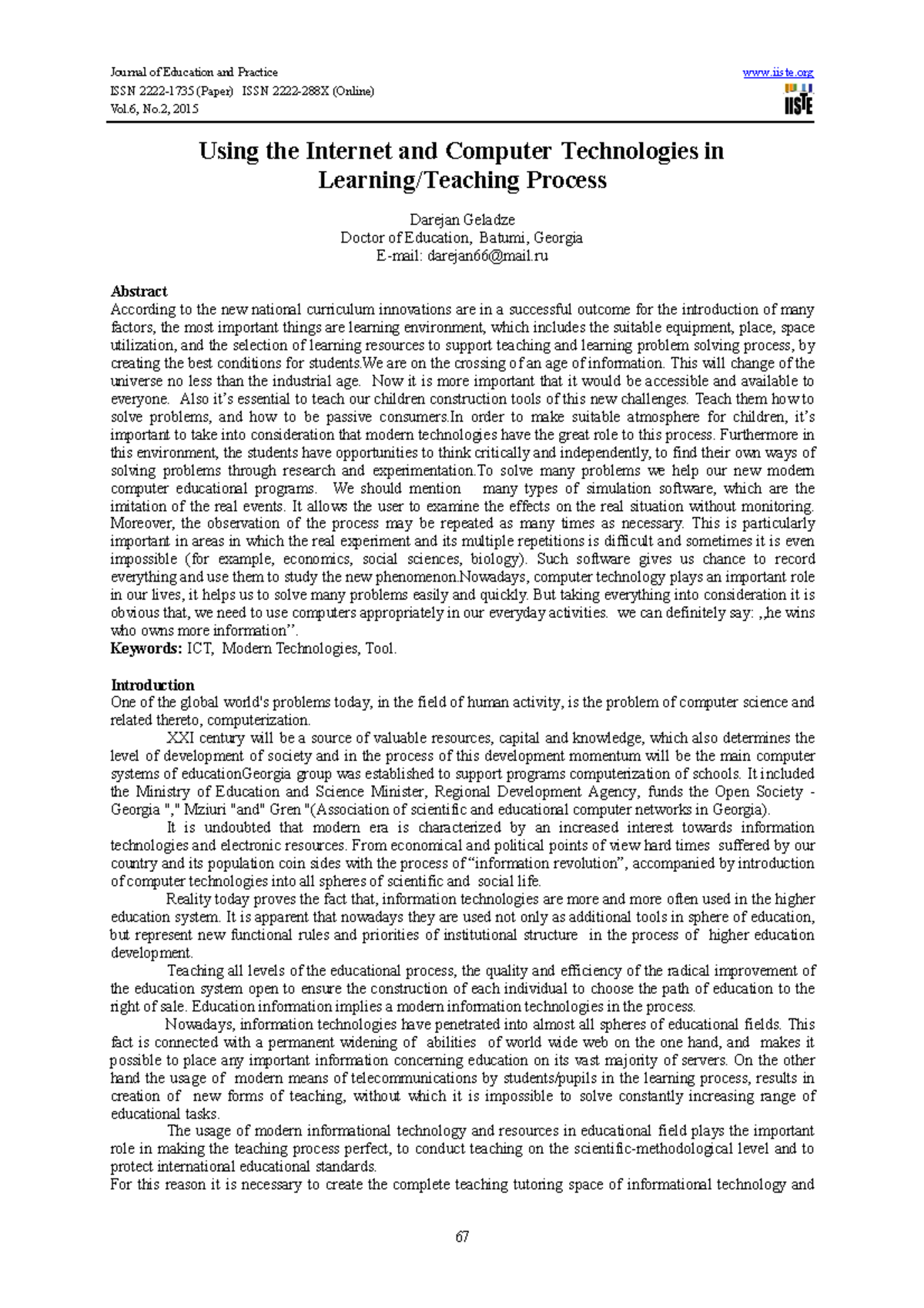 EJ1083835 - ddd - Journal of Education and Practice iiste ISSN 2222 ...