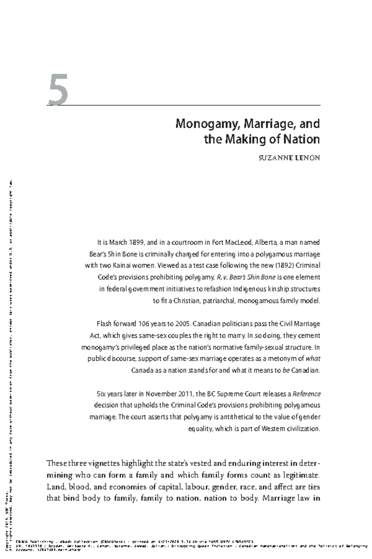 Lenon - Monogamy, Marriage and the Making of a Nation - 5 Monogamy ...