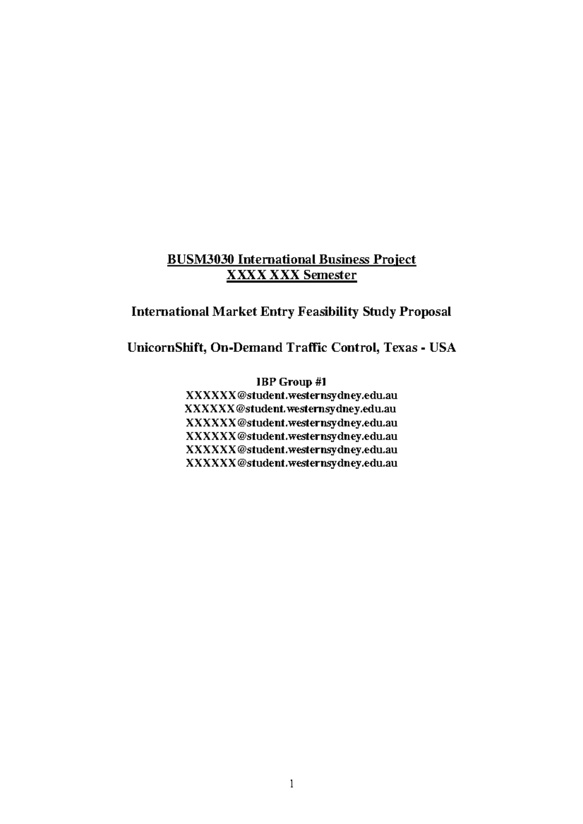 Project-Proposal Sample 1 - BUSM3030 International Business Project ...