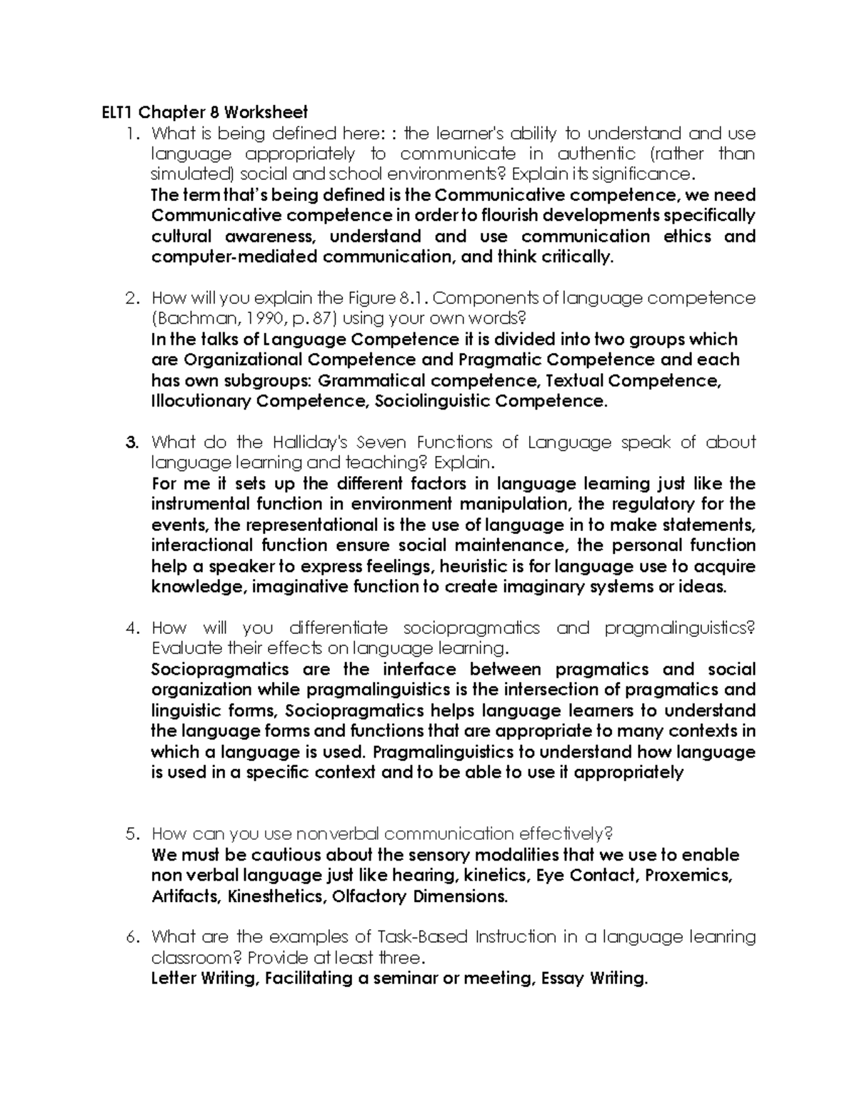 ELT1 Chapter 8 Worksheet Gdturla - ELT1 Chapter 8 Worksheet 1. What is ...