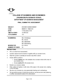 UJ - Business Management 1B - Studocu