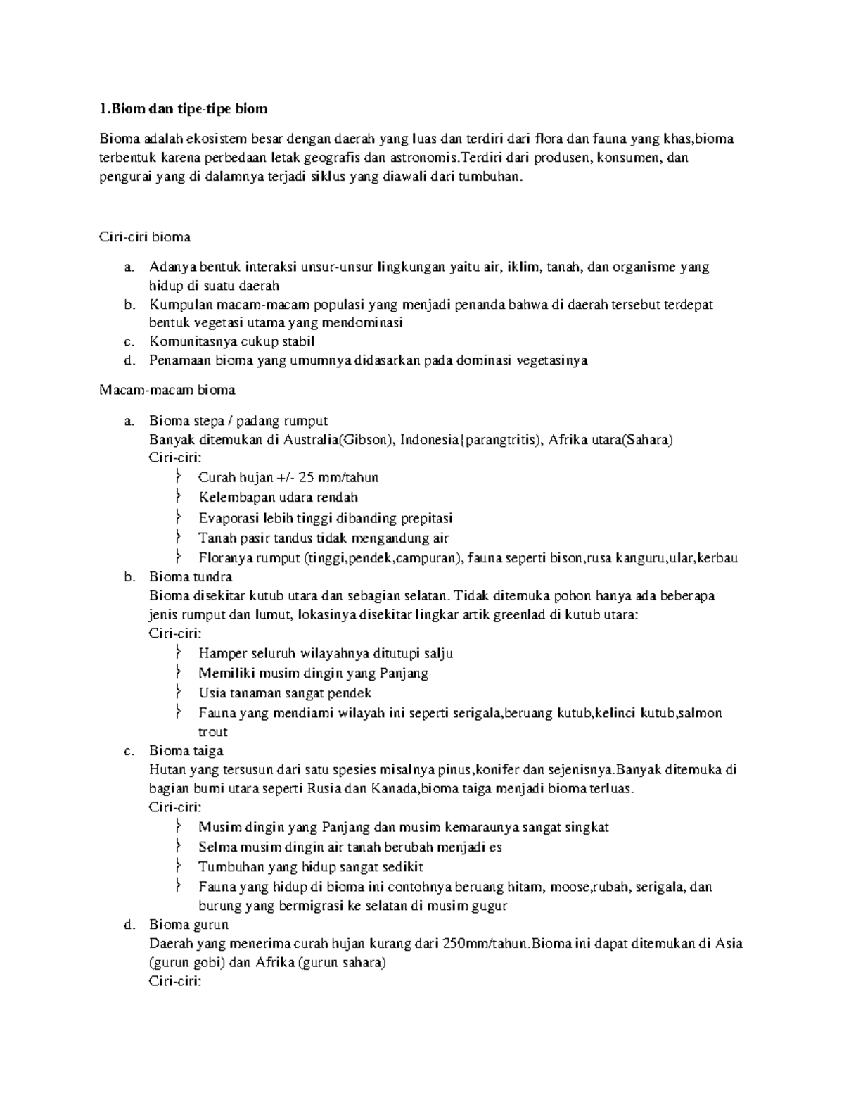 Biologi Dasar Biom dan Tipe-tipe biom - 1 dan tipe-tipe biom Bioma ...