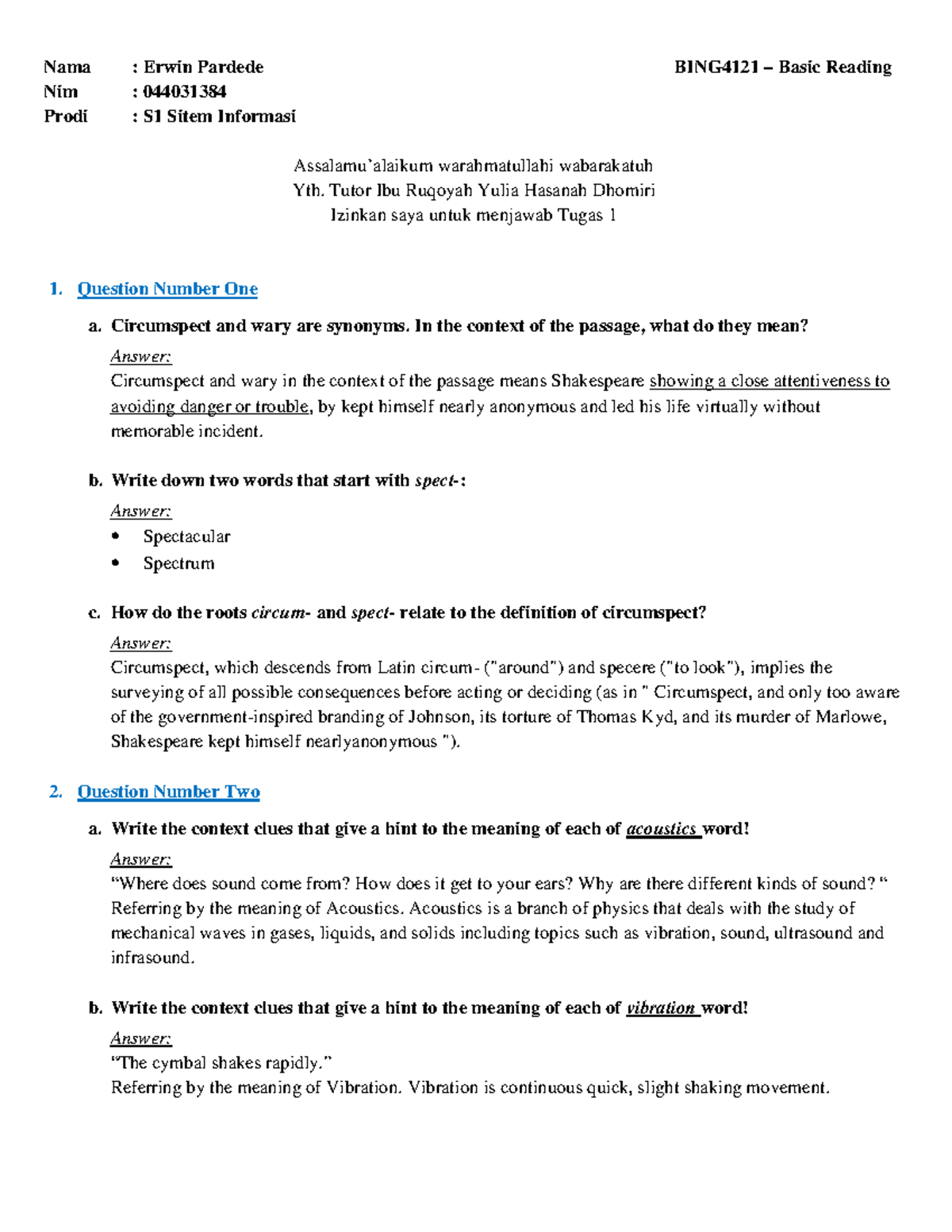 Tugas 1 Mk Basic Reading Nama Erwin Pardede Bing4121 Basic