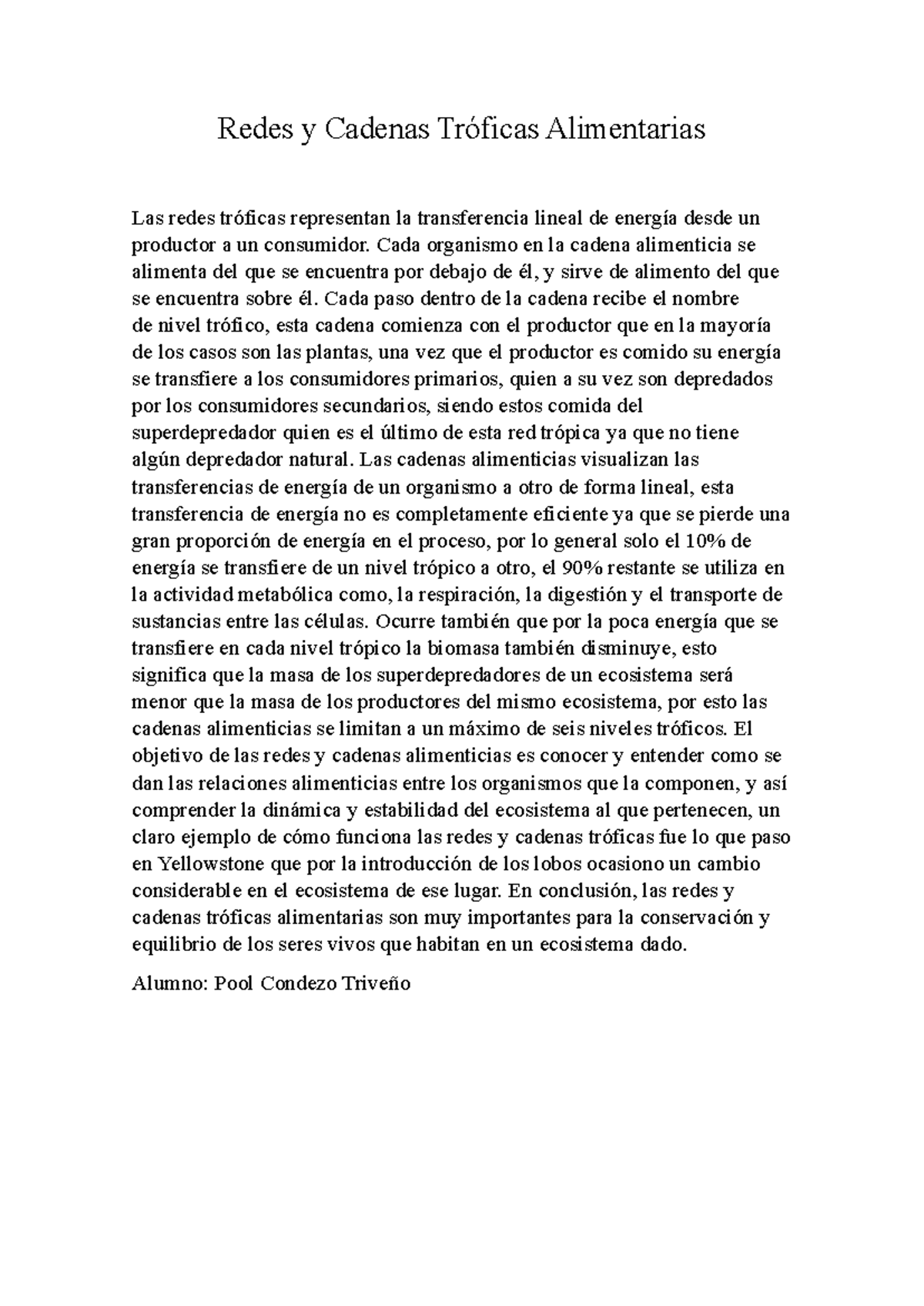Cadenas y redes troficas - Redes y Cadenas Tróficas Alimentarias Las ...