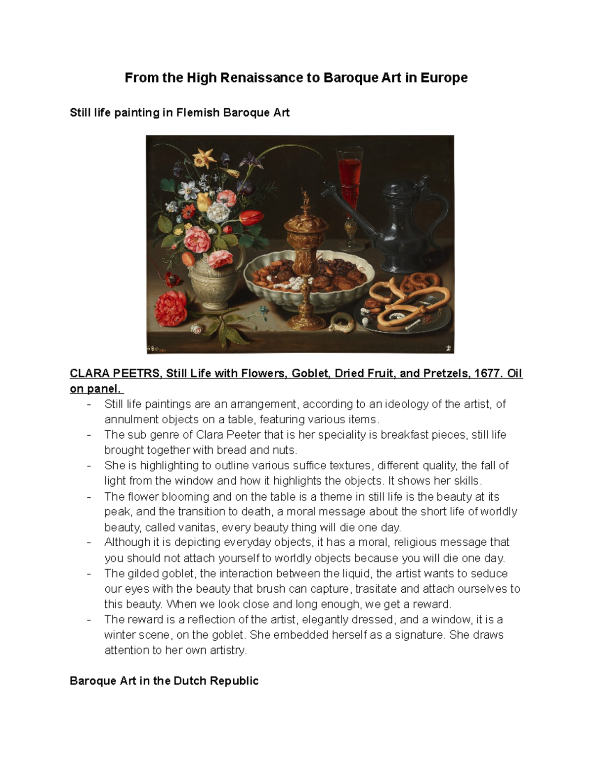 From the High Renaissance to Baroque Art in Europe - Oil on panel ...