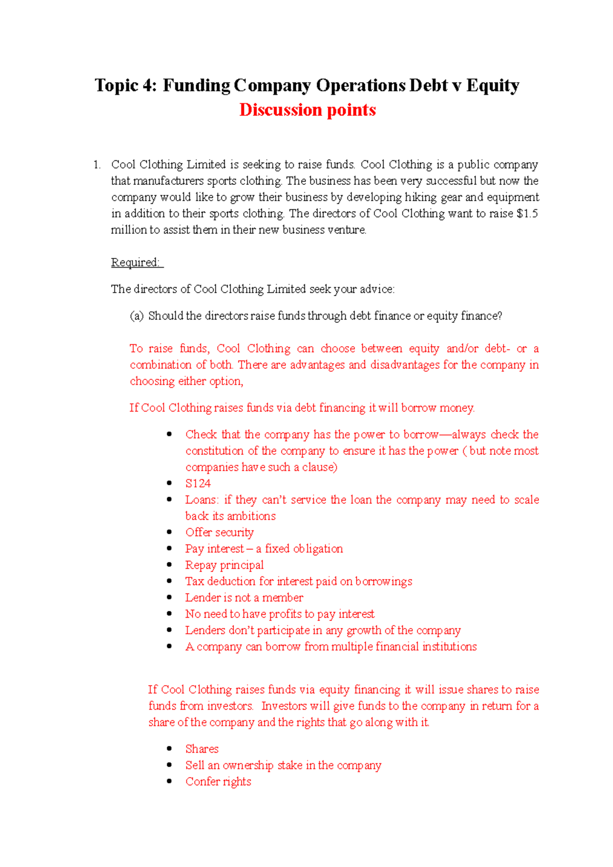 LIFM Topic 4 Tutorial Questions - Suggested Answers and Talking Points ...