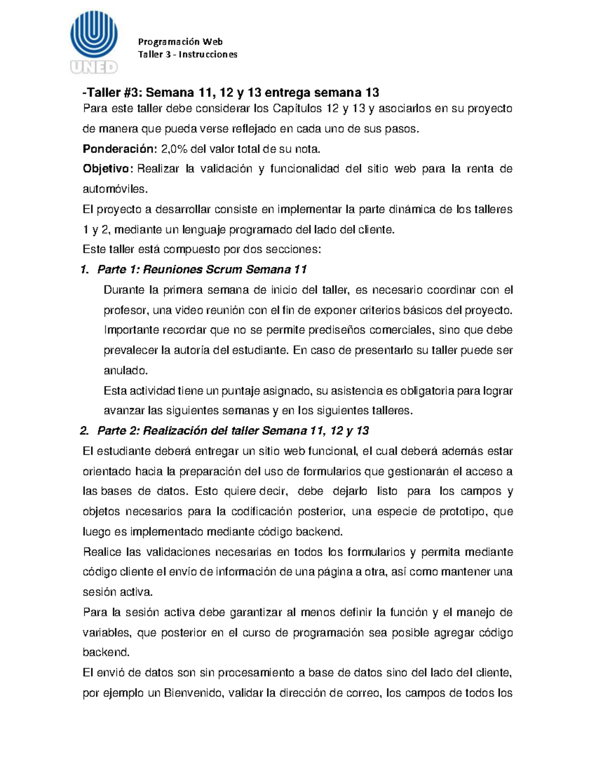 Taller 3 Ii 2019 Warning Tt Undefined Function 32 Programación Web