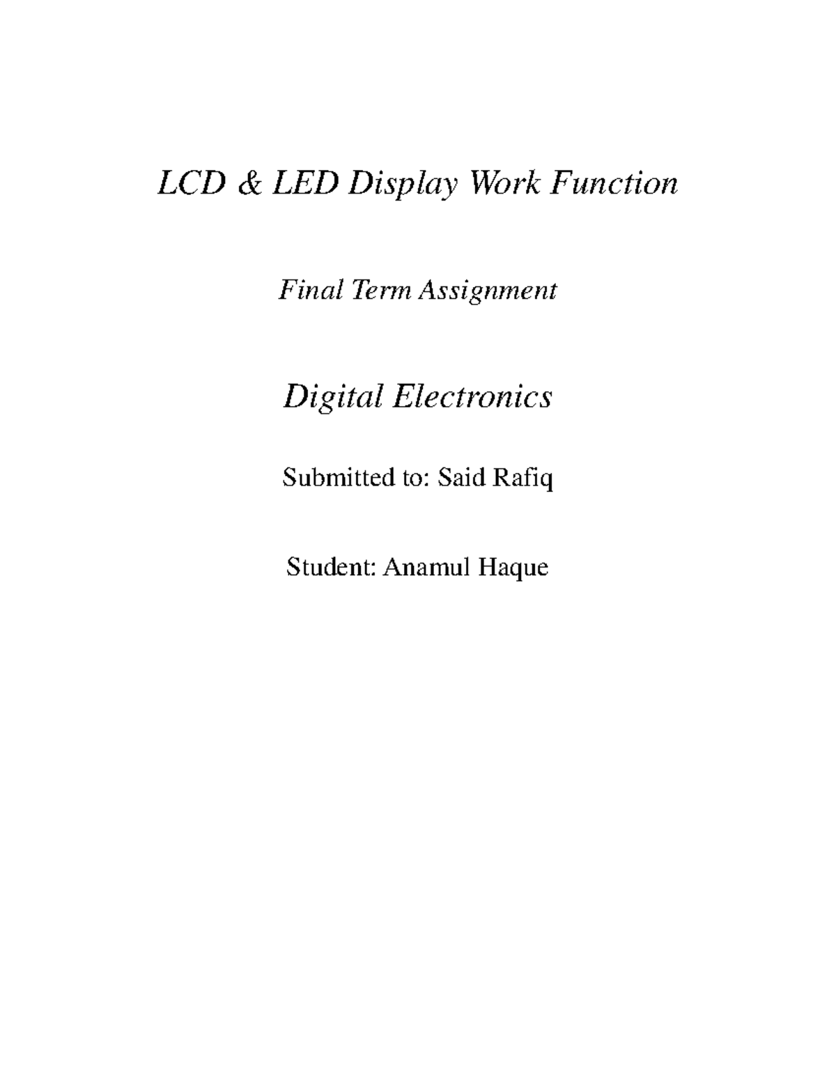 LCD and LED Display Work Function - LCD & LED Display Work Function ...