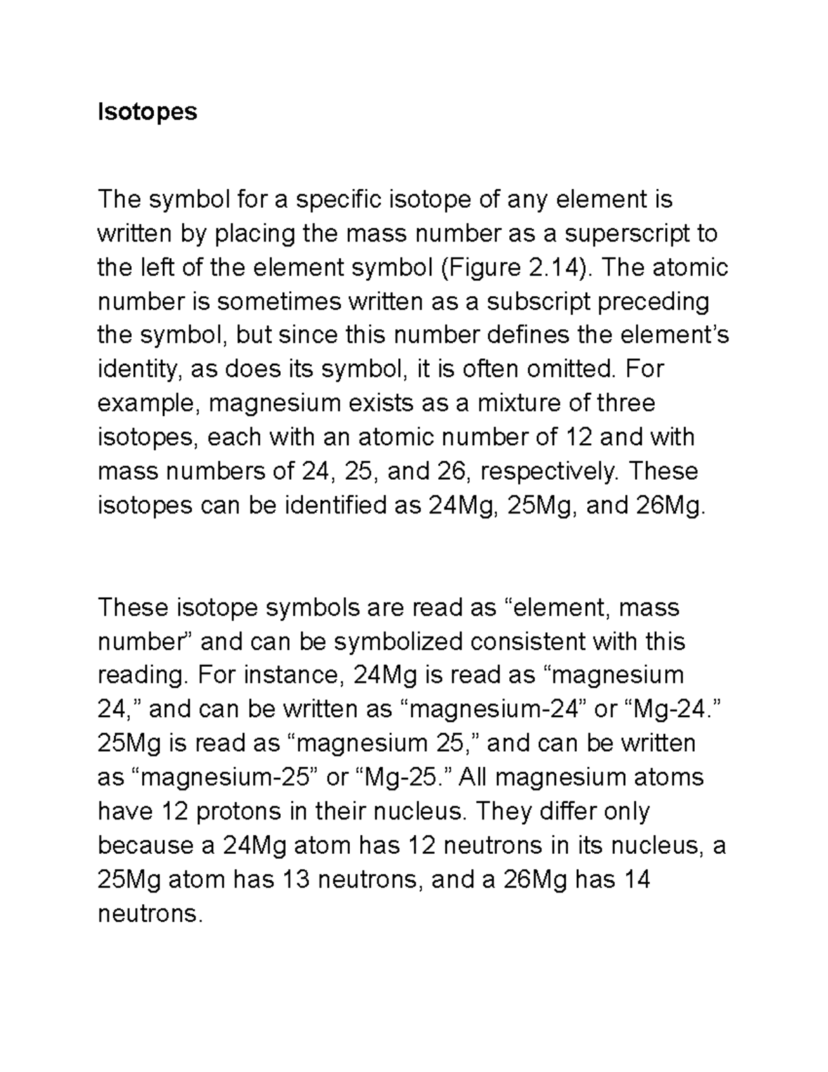 Isotopes - Lecture notes 3 - Isotopes The symbol for a specific isotope ...