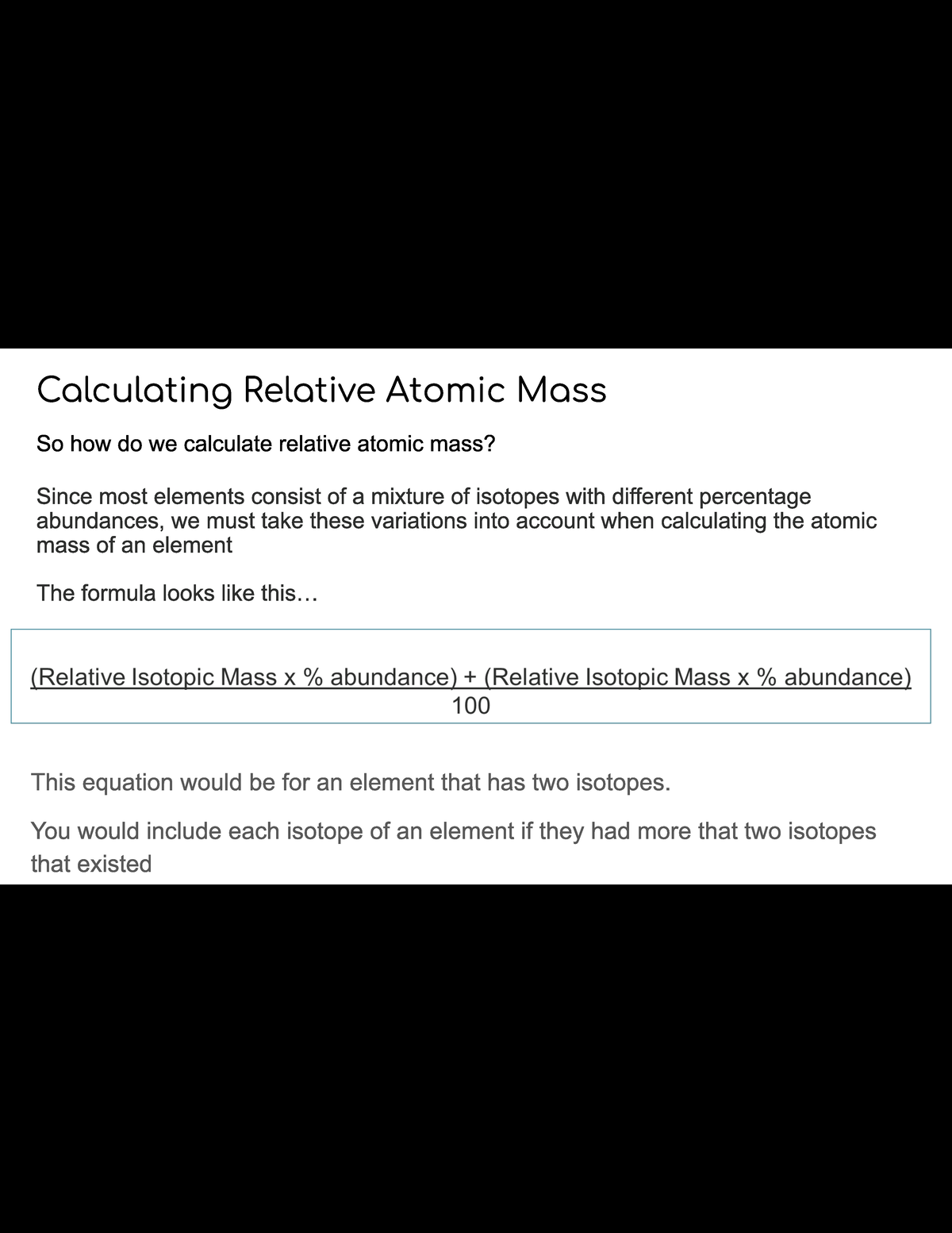 Relative Isotopic Mass and C-12 scale - Google Sl… - Studocu