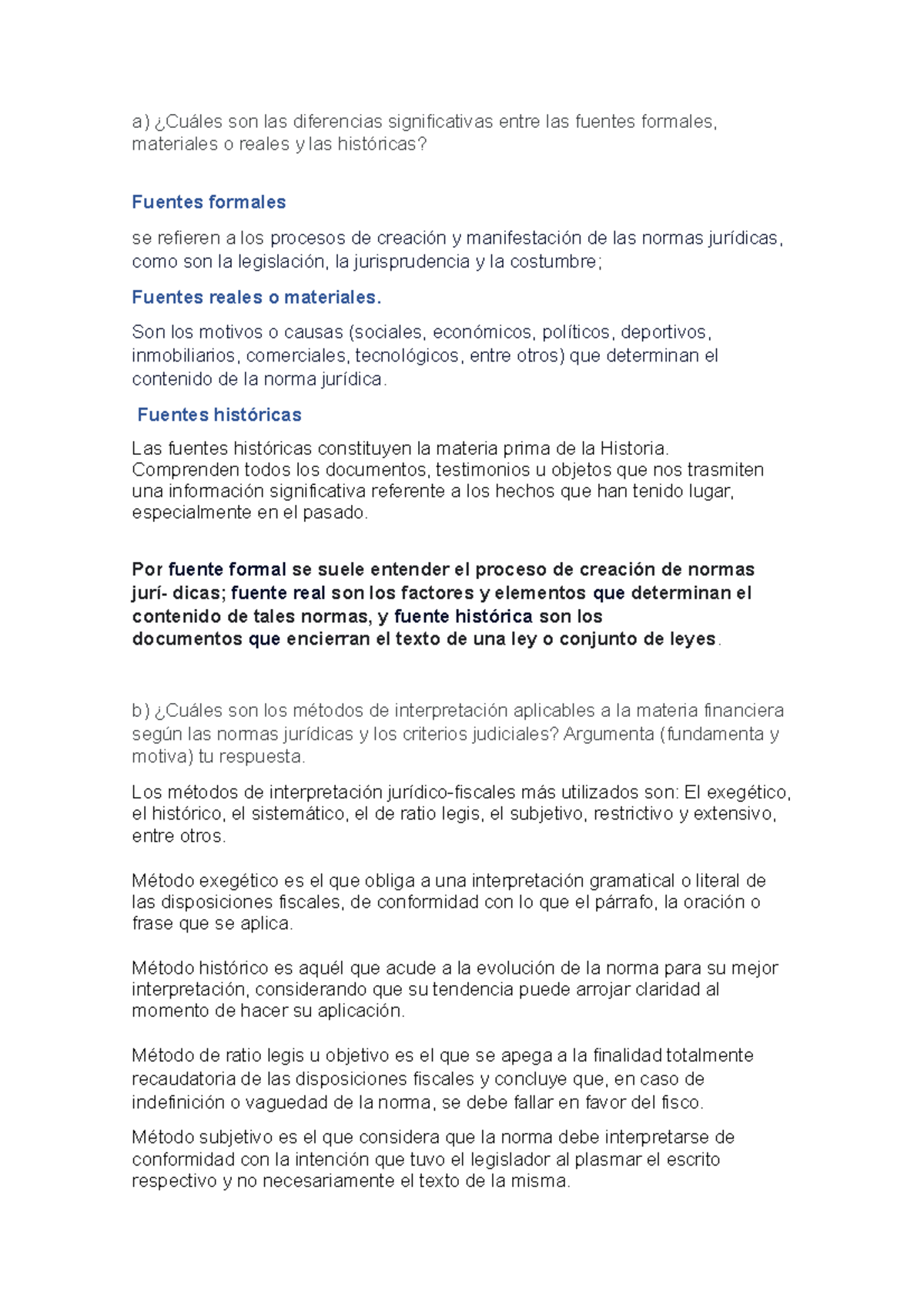Cuáles son las diferencias significativas entre las fuentes formales ...