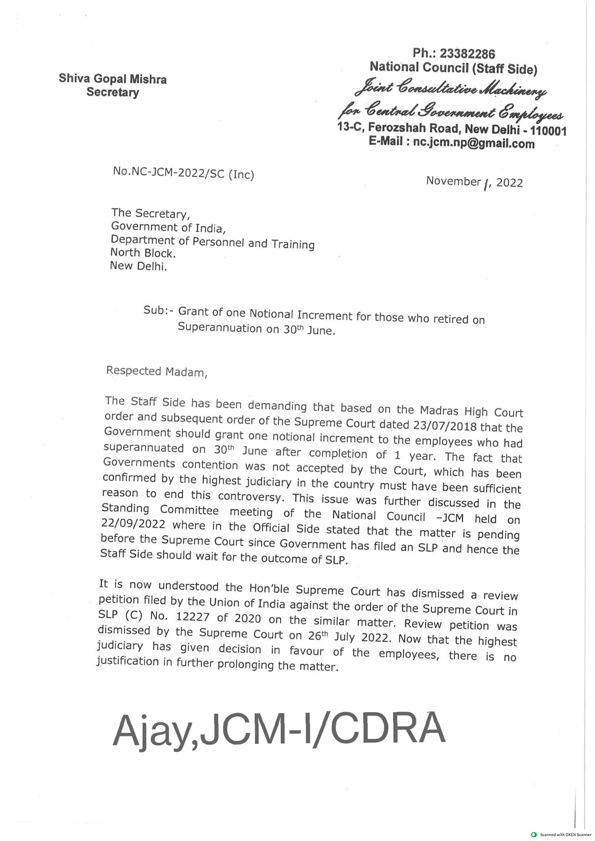 Notional increment - For reference - Civil and politics - Studocu