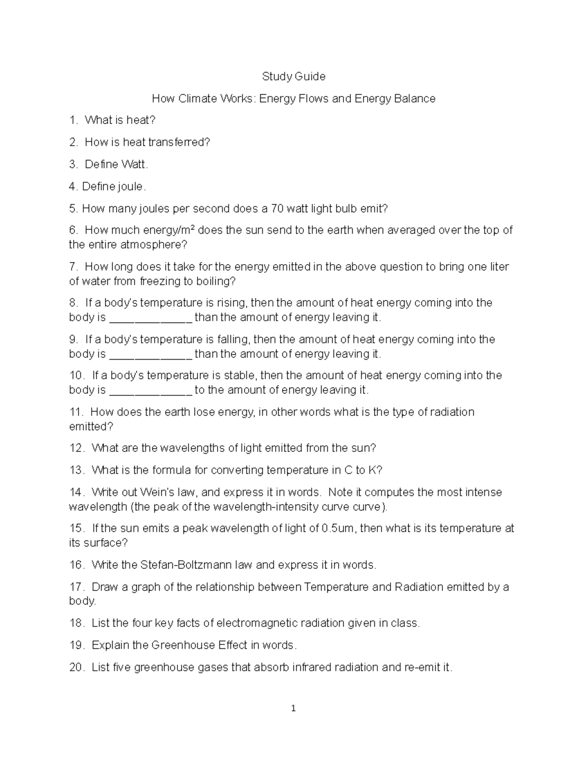 Study Guide - Course Title: Introduction to Algebra-Based Physics ...