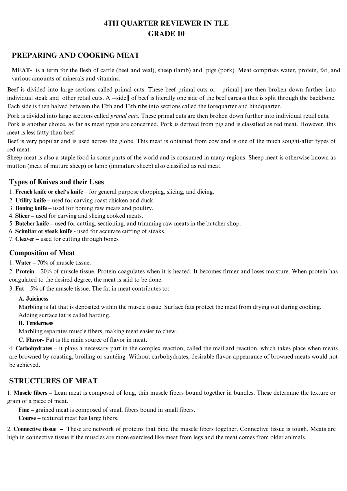 TLEEEEEEEEEEEEEEEEEEEEEEE - 4TH QUARTER REVIEWER IN TLE GRADE 10 ...