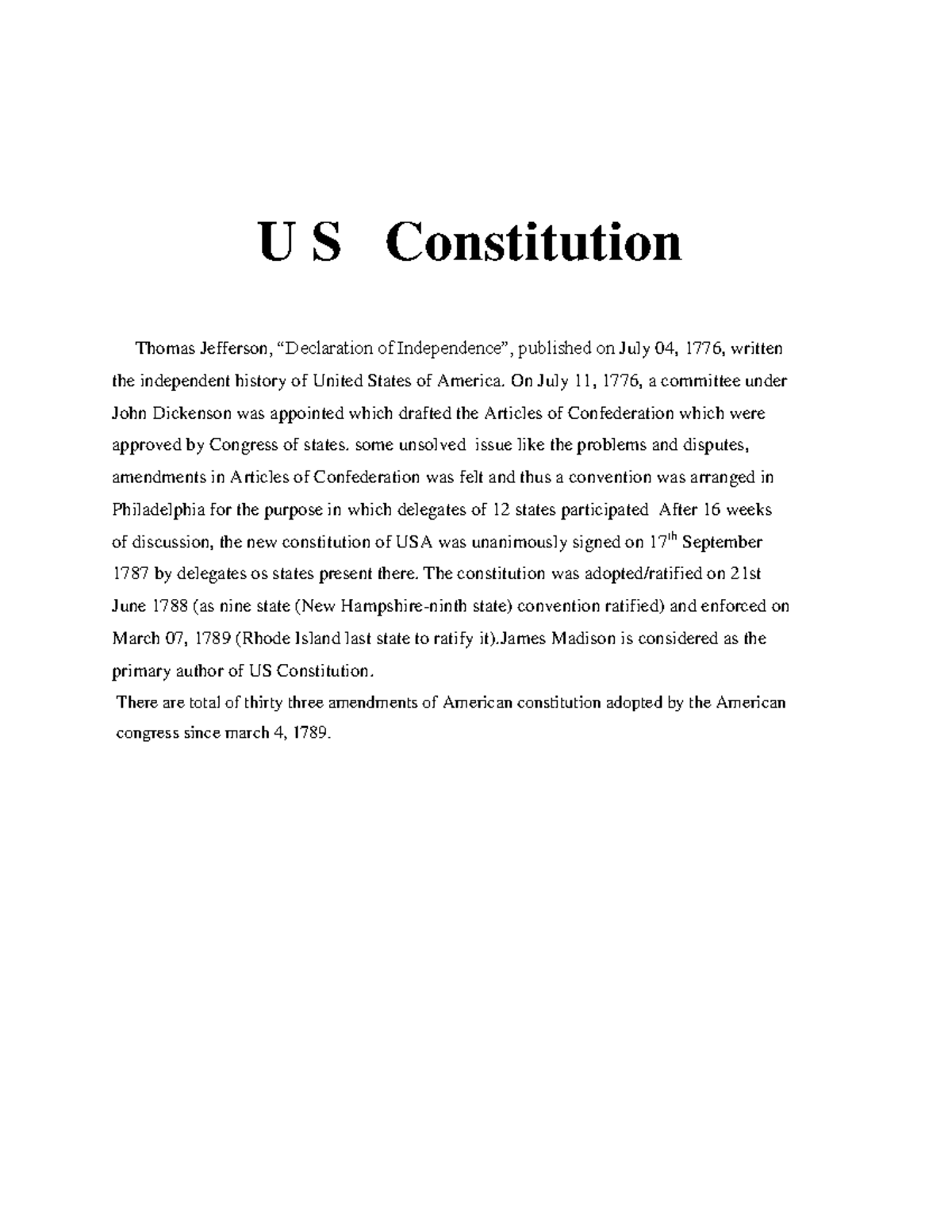 Final lecture US Constitution-converted - U S Constitution Thomas ...
