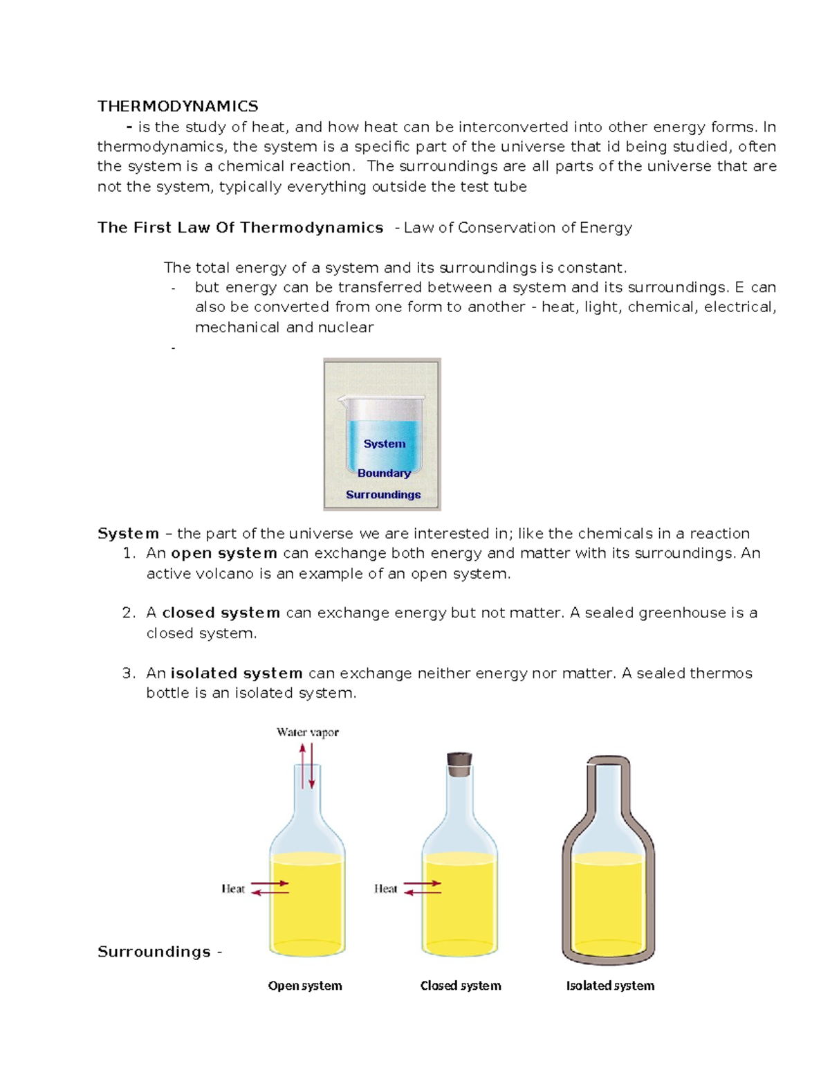 Thermodynamics-and- Thermochemistry - THERMODYNAMICS is the study of ...