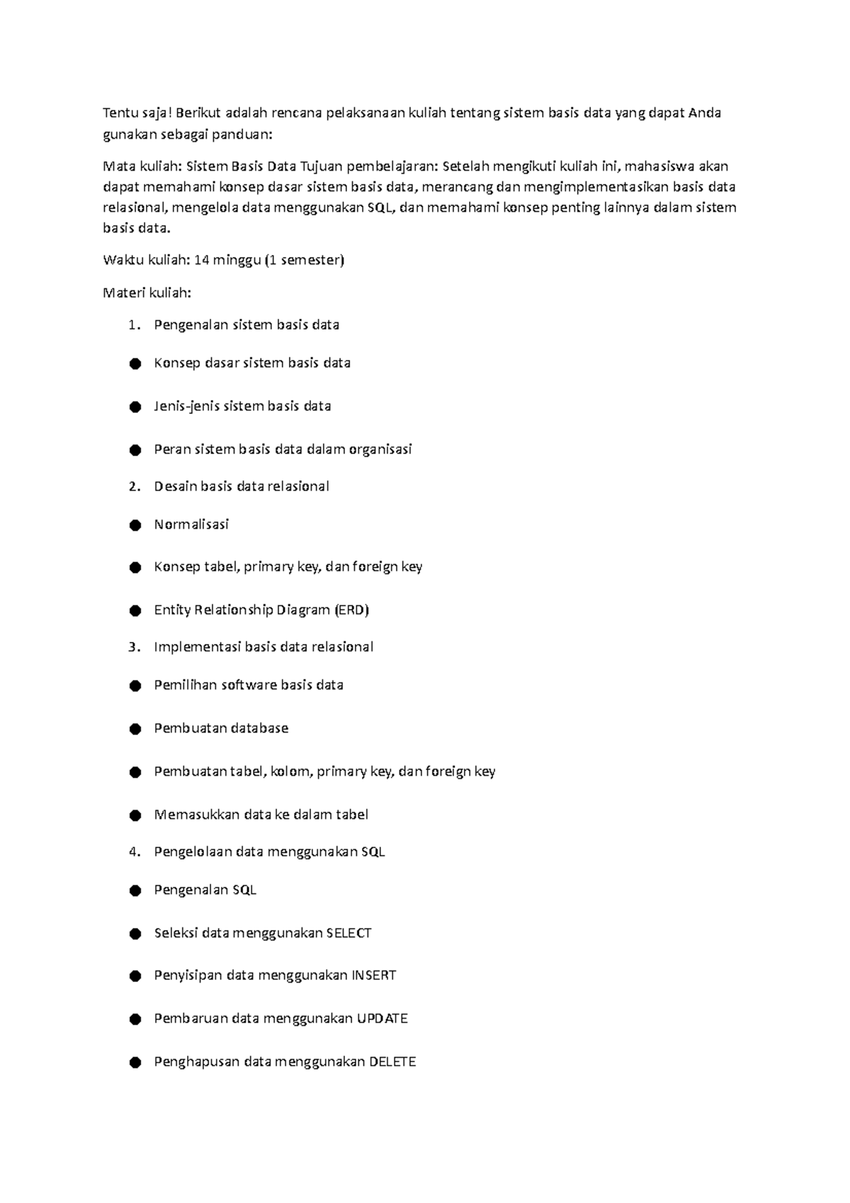 6 Modul AJAR (MA) Informatika AD - Tentu saja! Berikut adalah rencana ...