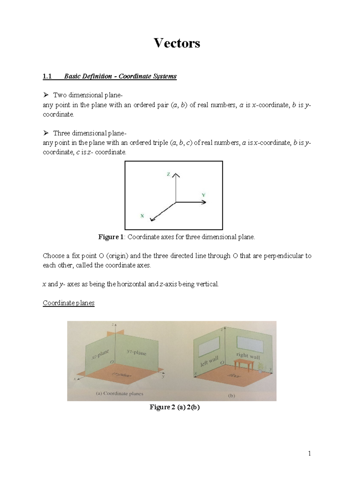 Chapter 5 vector - Notes and tutorial - Vectors 1 Basic Definition ...