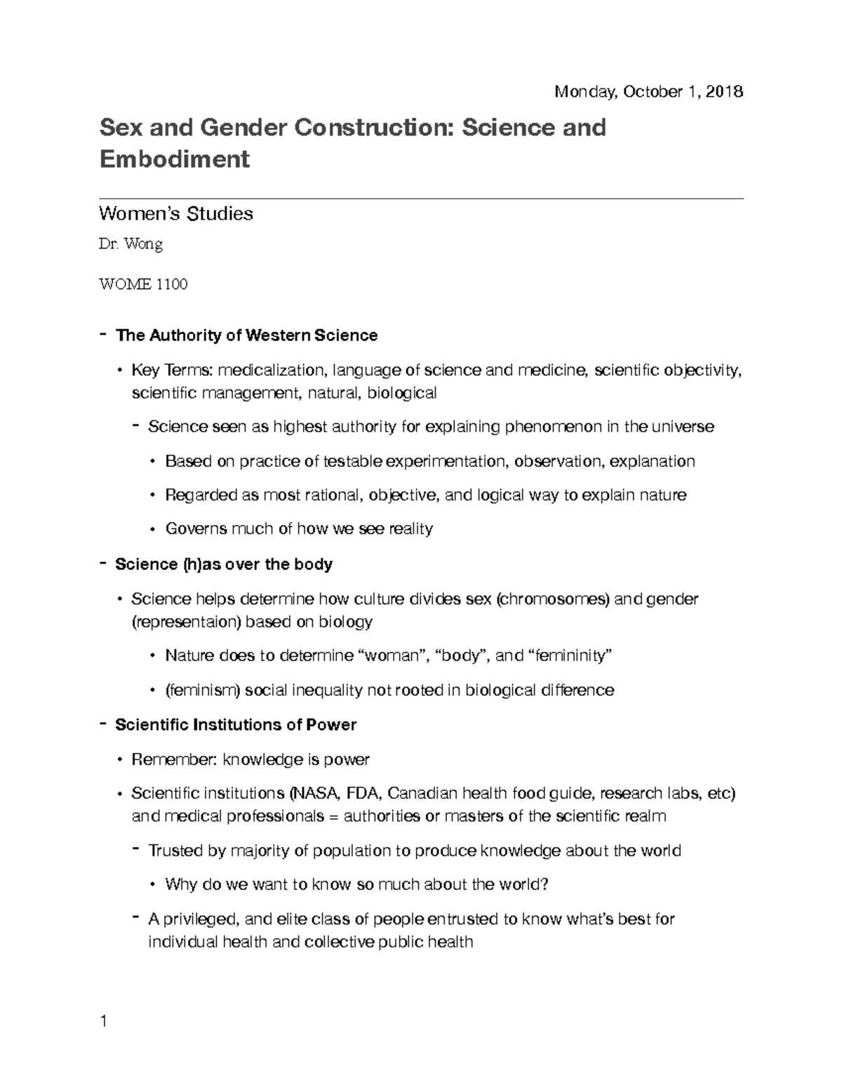 Sex and Gender Construction- Science and Embodiment - Sex and Gender ...