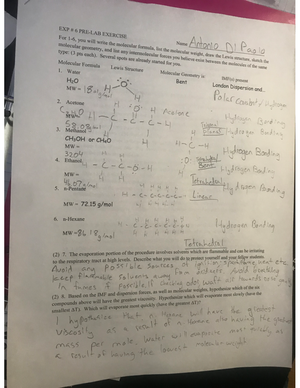 Chem prelab 11 - Chemistry - CHEM 4810 - UNO - Studocu