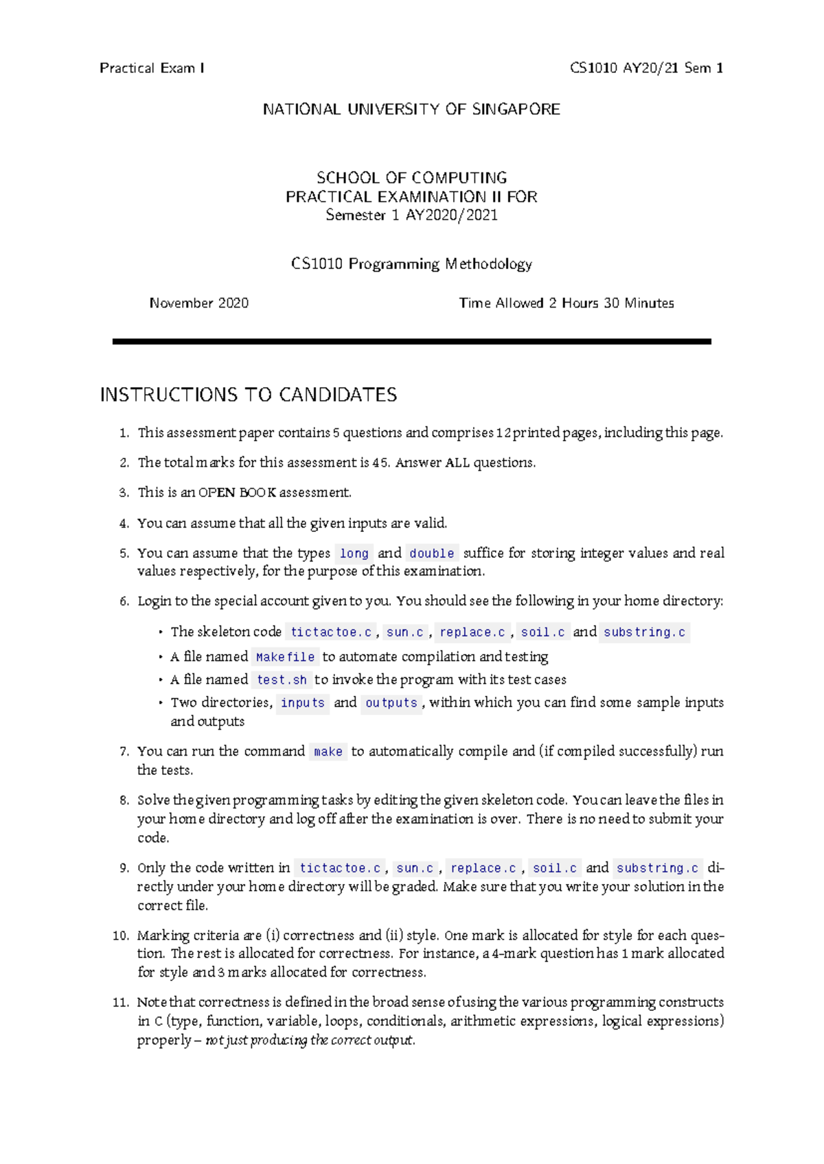 1010 Examples - 1010 all DSA concepts needed made by me - NATIONAL ...