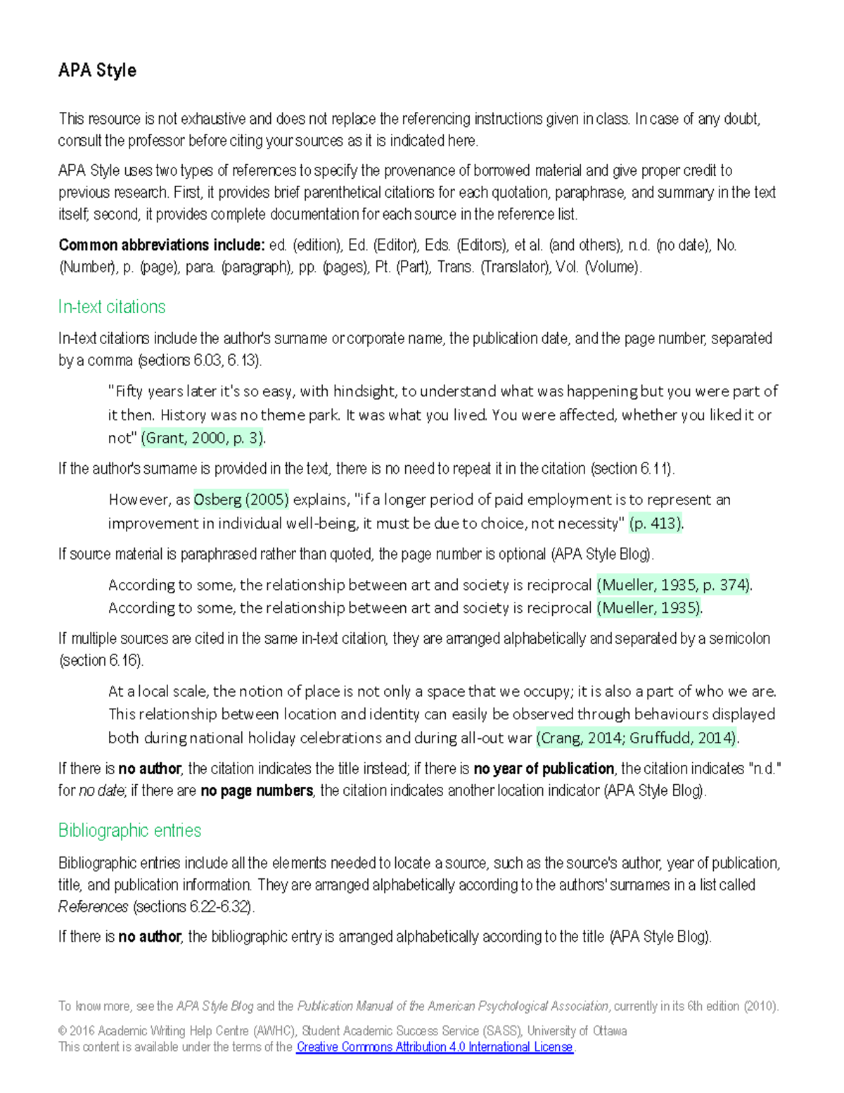 Awhc-apa-style - How to write references - To know more, see the APA ...