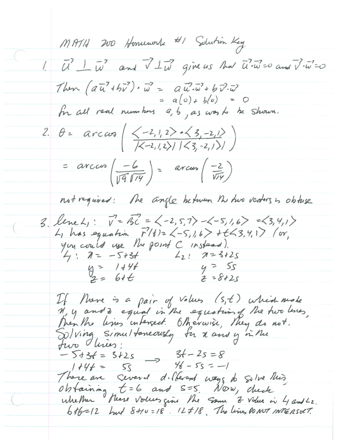 Math 200 - Assignment 1 solution -7 - ”7,, - __ /. M it»)? W Viz/)7 ﬁ ...