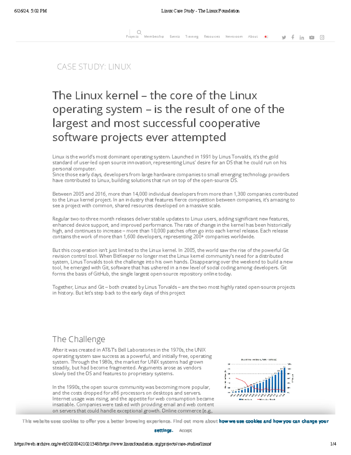 Linux Case Study week 4 - The Linux Foundation - The Wayback Machine ...