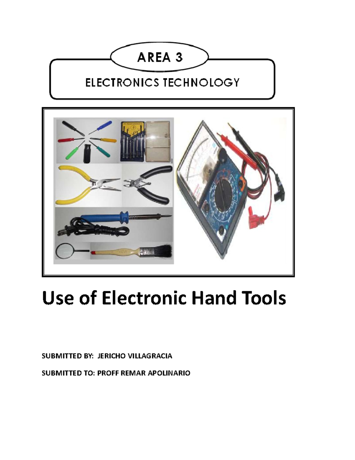 AREA-3- Electronics- Technology-Use-of-Electronic-Hand-Tools- Jericho ...