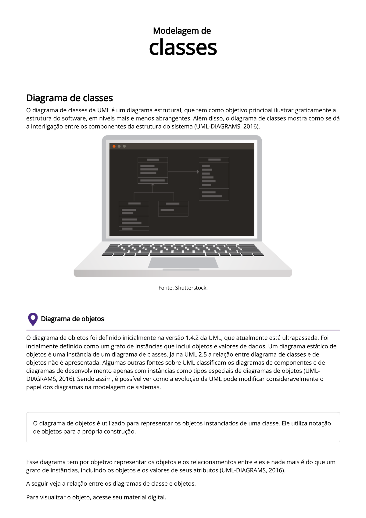 Colabo~4 - asas - Diagrama de classes O diagrama de classes da UML é um diagrama estrutural, que ...